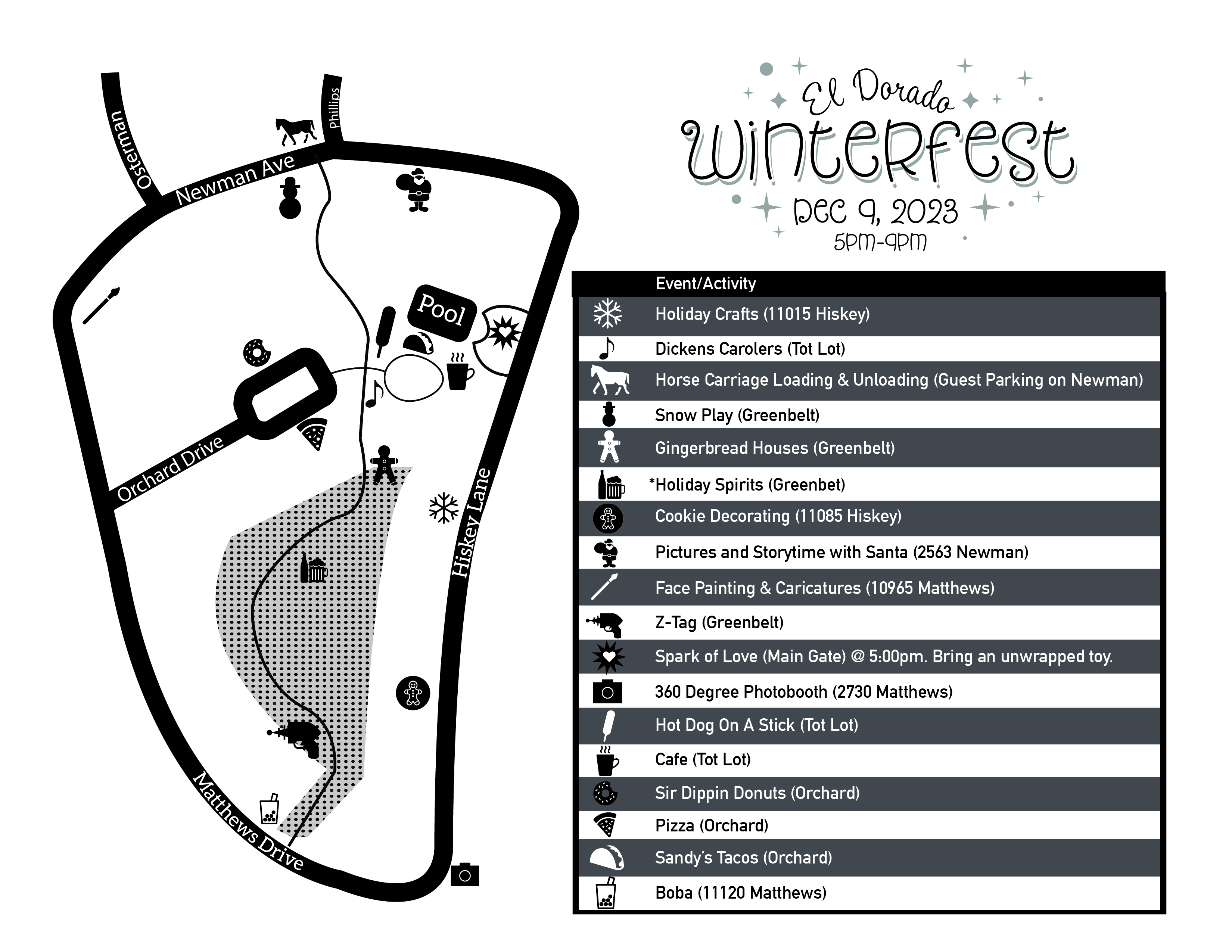 Event Map – El Dorado Winterfest